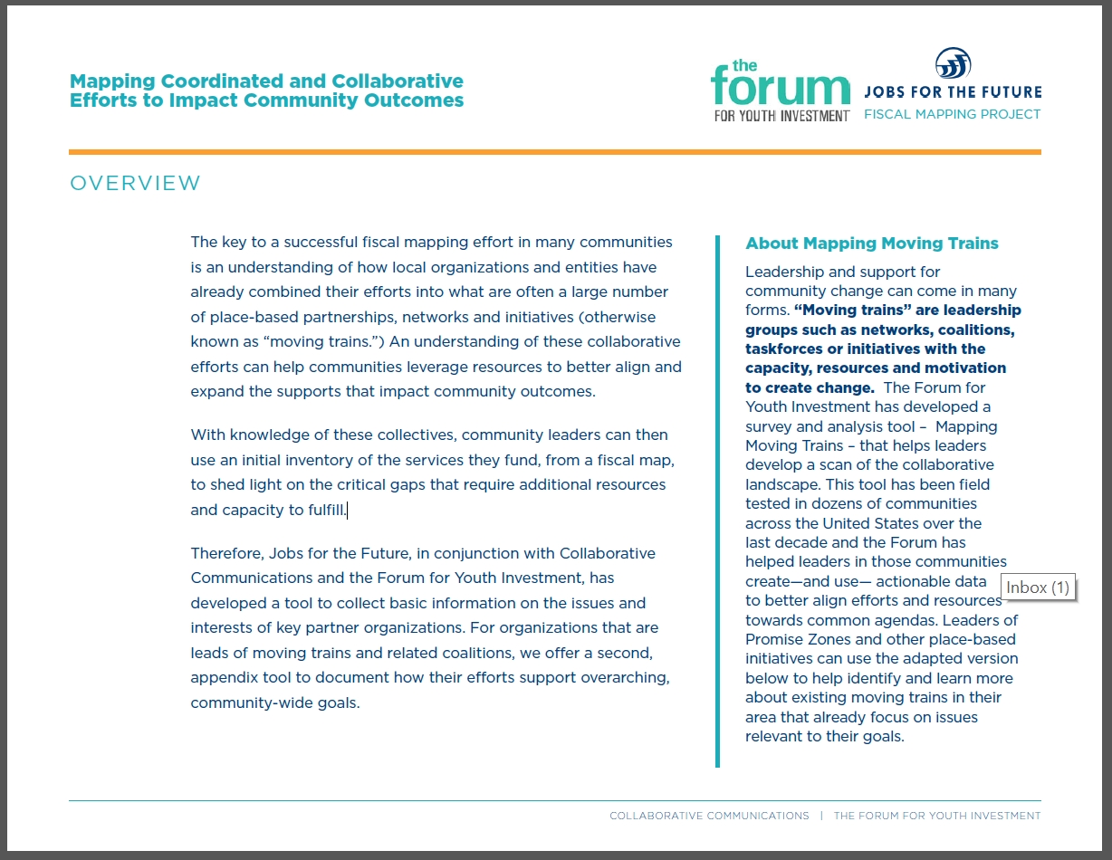 Mapping Coordinated and Collaborative Efforts to Impact Community ...